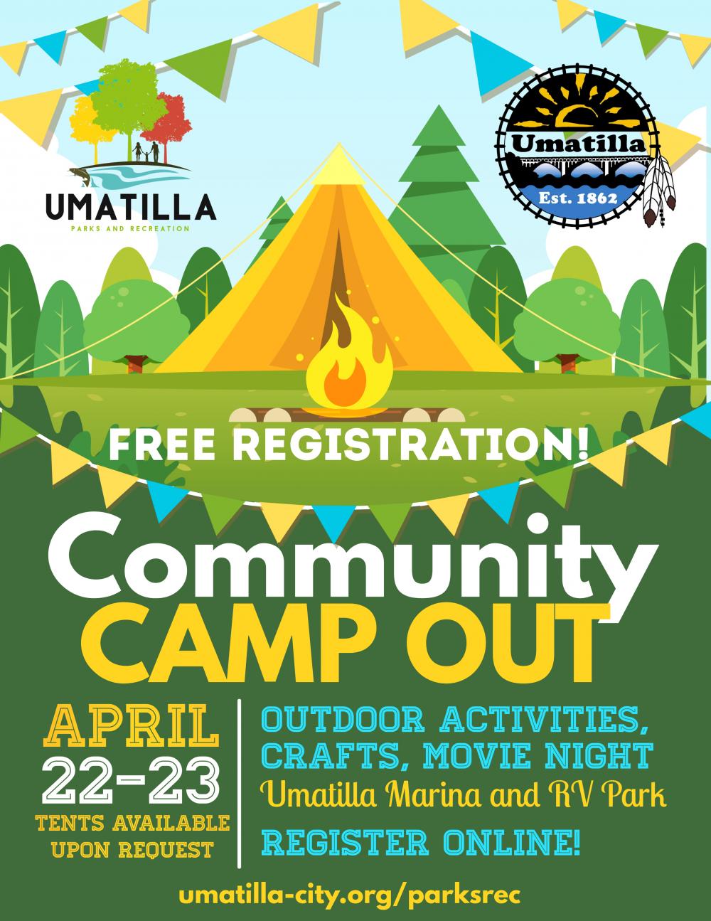 Free Community Camp Out at the Marina RV Park | Umatilla, Oregon